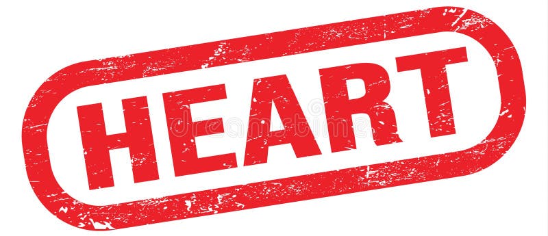 HEART, Text on Red Rectangle Stamp Sign Stock Illustration ...