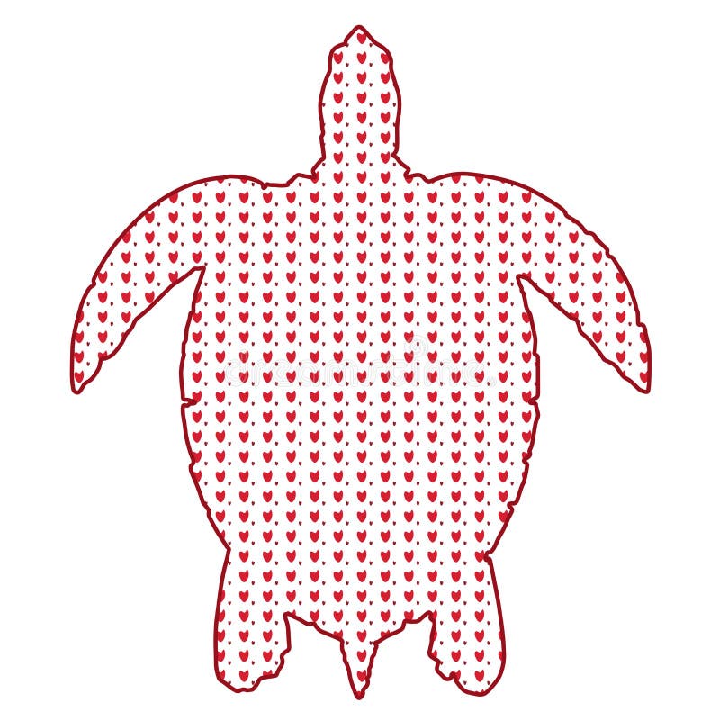 Turtle With Heart Shaped Puzzle Stock Vector - Illustration of carapace ...