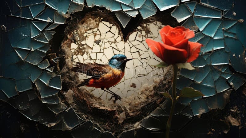 Heart with Thorns, Broken Love Stock Photo - Image of background ...