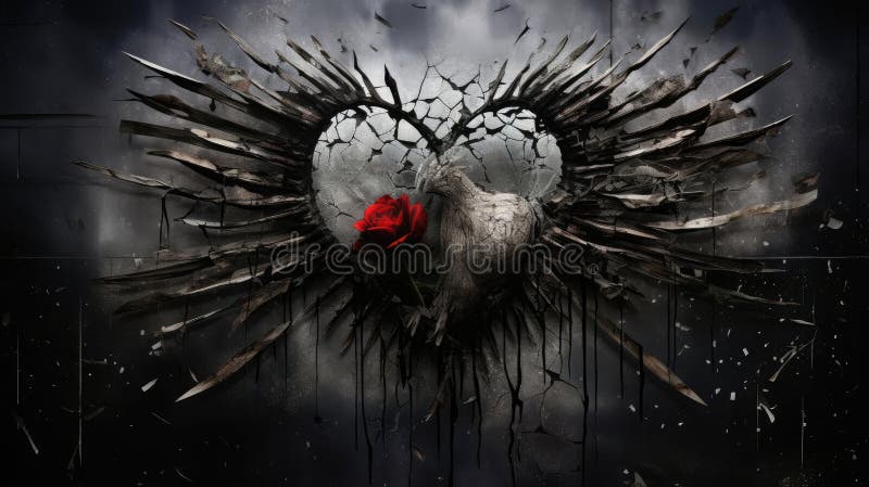 Heart with Thorns, Broken Love Stock Photo - Image of concept, thorn ...