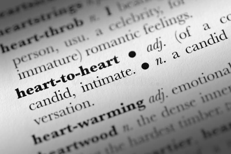 Heart-to-heart Word Dictionary Picture. Image: 3984849