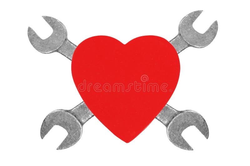 Heart and Tools. Concept: Renovation of Heart Stock Photo - Image of ...