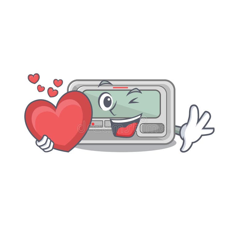 With Heart Toy Pager in the Character Shape Stock Vector - Illustration ...