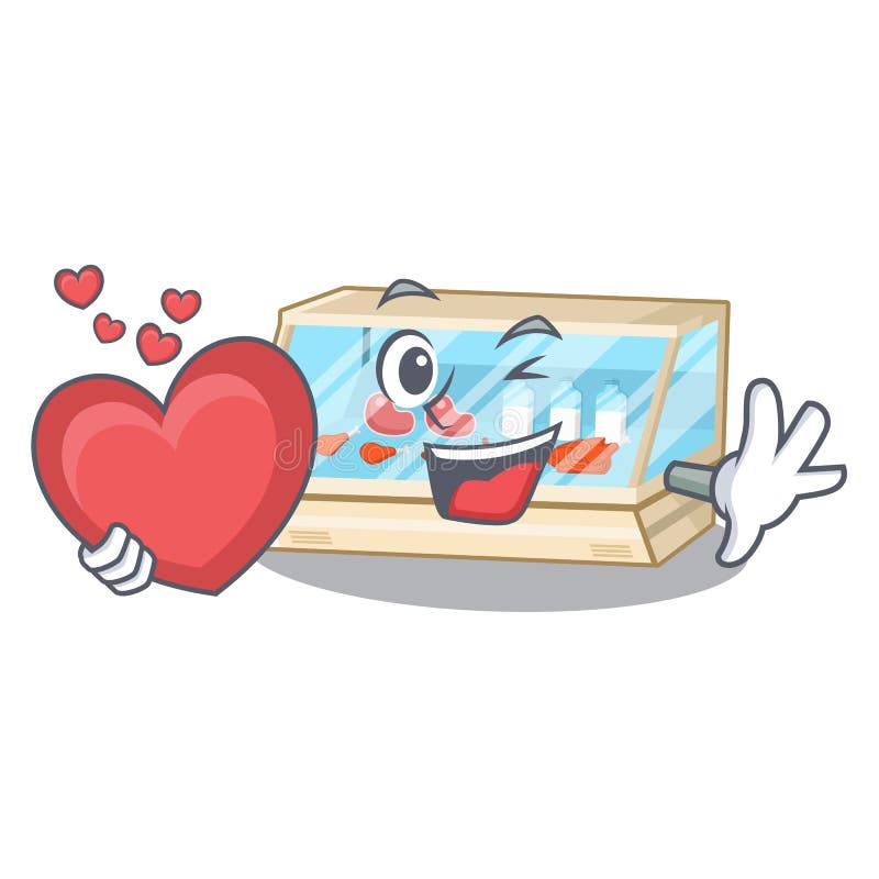 With Heart Trade Counter Isolated in the Character Stock Vector ...