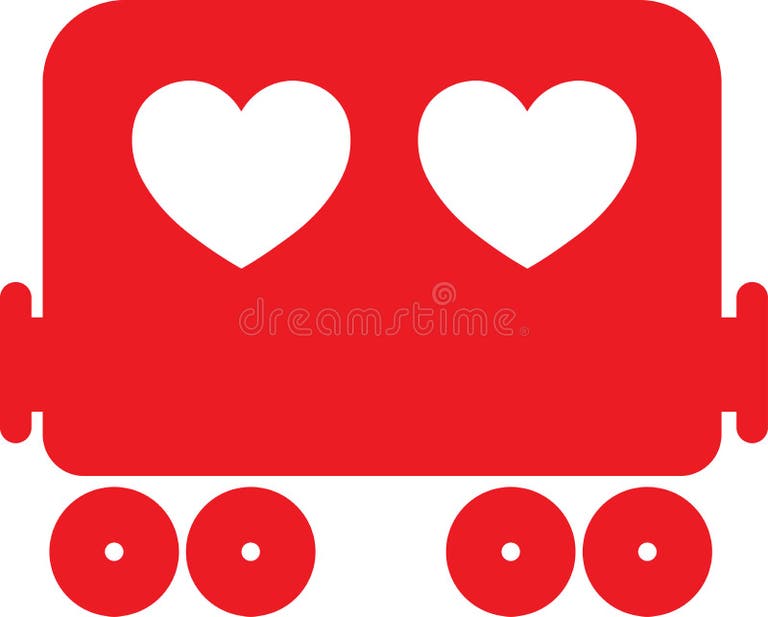 Heart Train Vector Illustration Stock Vector - Illustration of design ...