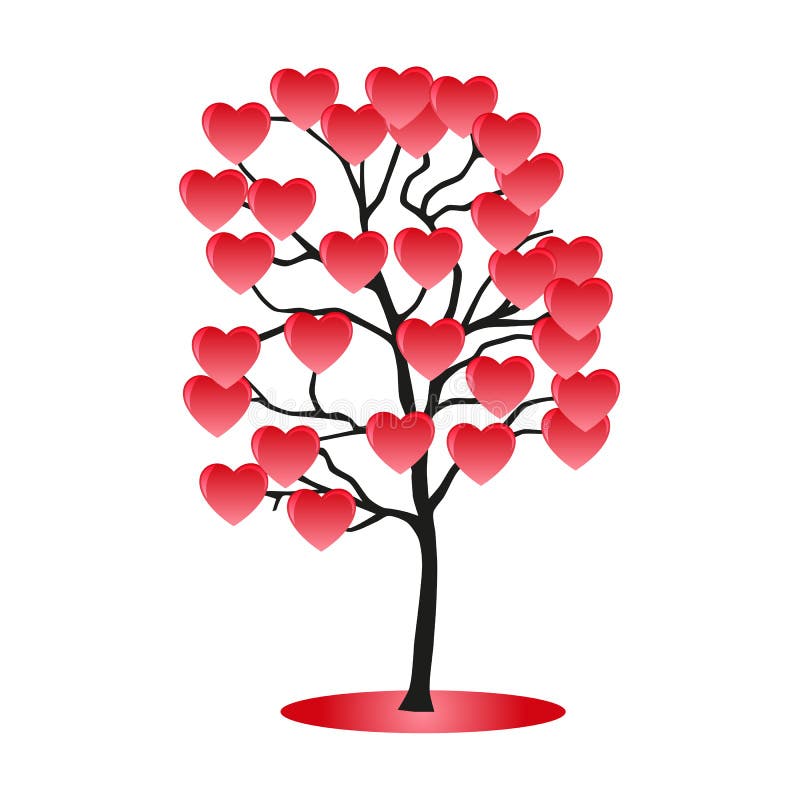 Tree heart stock vector. Illustration of love, holiday - 13595923
