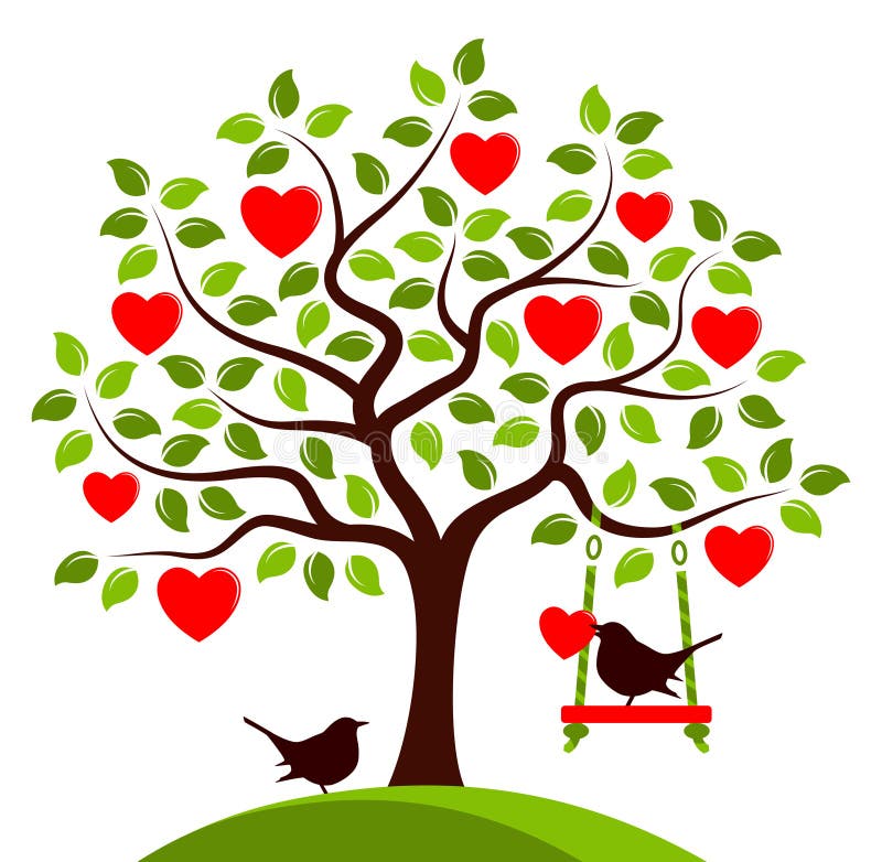 Heart tree background stock vector. Illustration of nature - 20059722