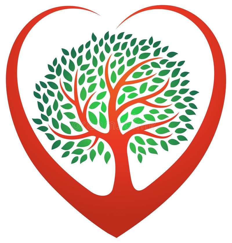 Heart tree logo stock vector. Illustration of love, ecology - 52487830