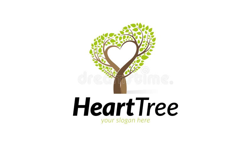 Heart Tree Logo stock illustration. Illustration of nature - 92729411