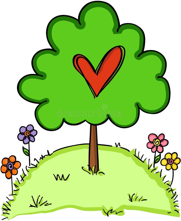 Heart tree love stock vector. Illustration of decoration - 95094511