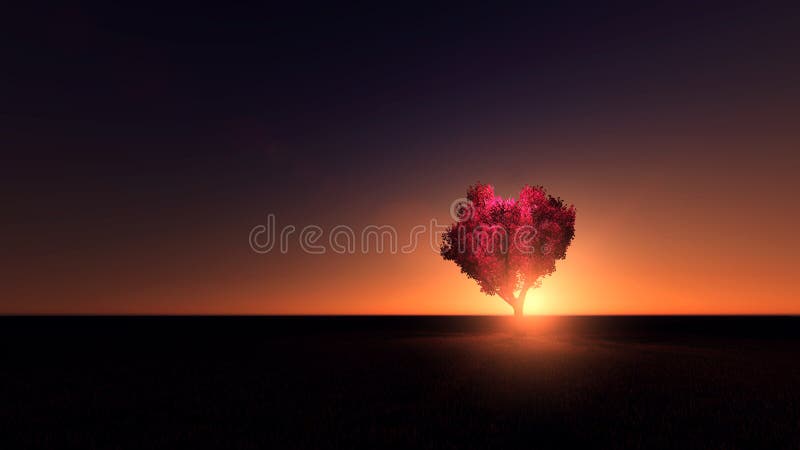 Heart tree stock illustration. Illustration of beauty - 46569833