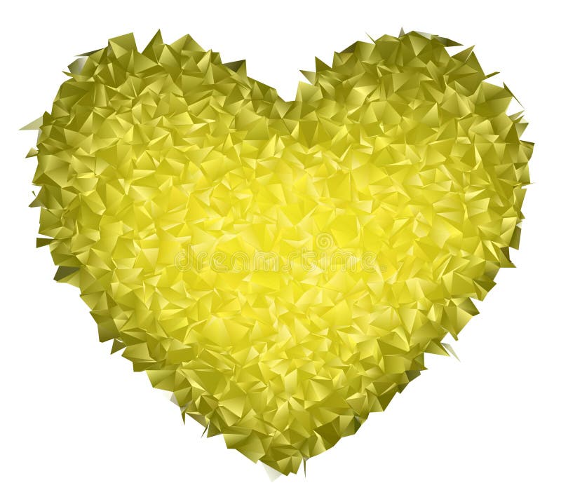 Heart in triangular design stock illustration. Illustration of icon ...