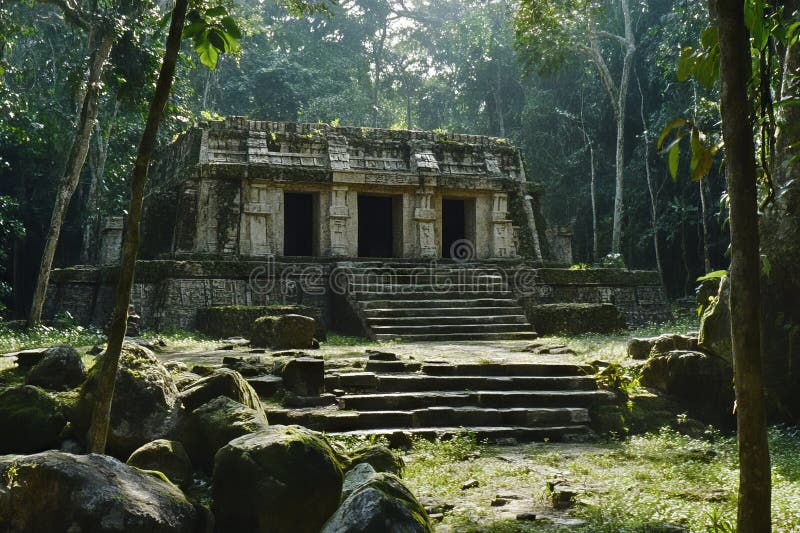 In the Heart of a Tropical Jungle, Mysterious Ancient Mayan Ruins ...
