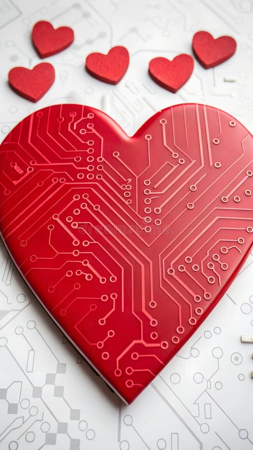 Heart Valentine Background with Room for Text Created with Technology ...