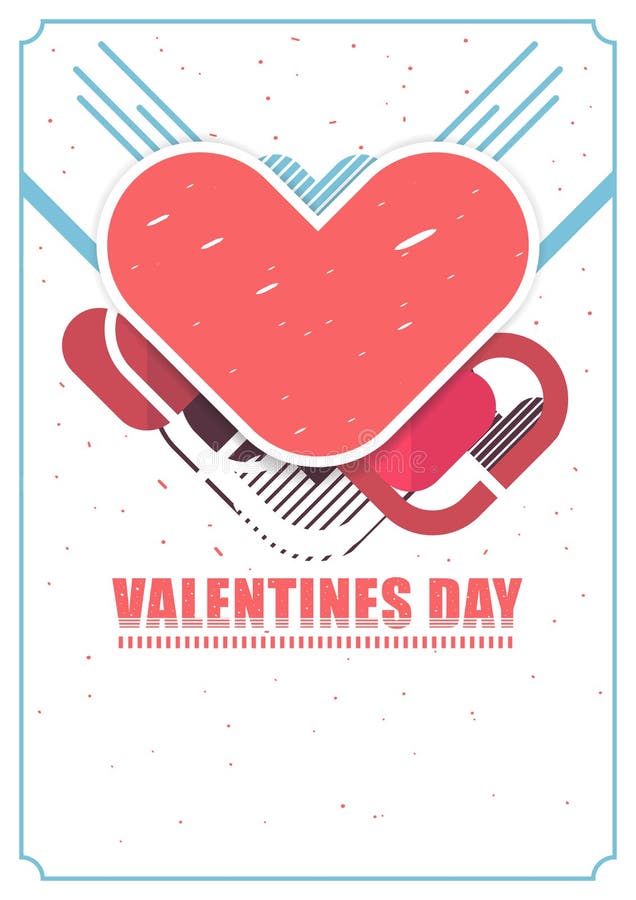 Heart Valentines Flyer Layout Template Design, Love Vector Card Design ...