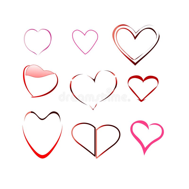Half Full Heart Stock Illustrations – 168 Half Full Heart Stock ...