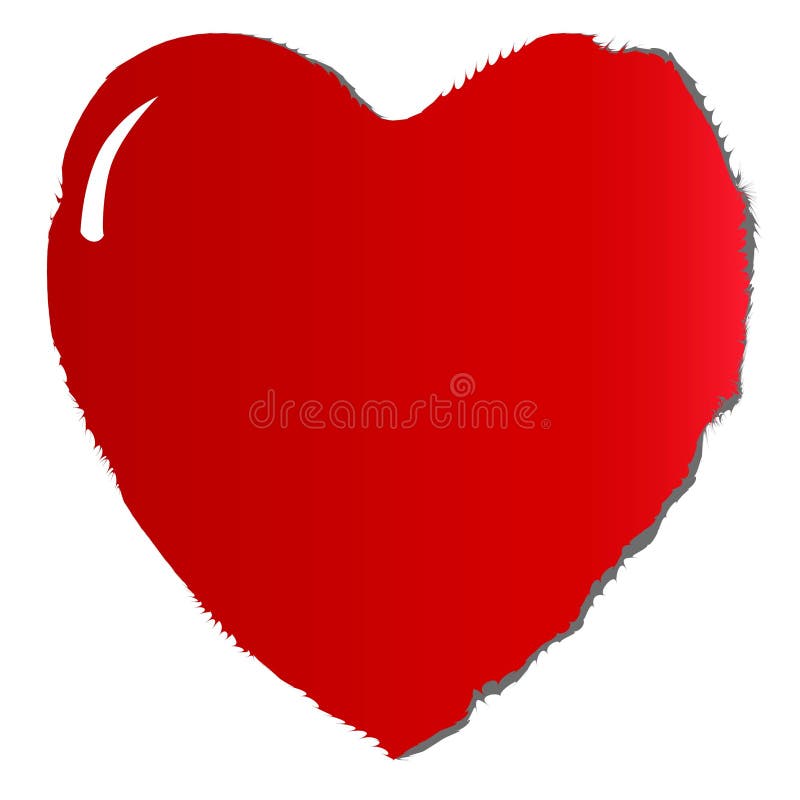 Heart Vector with a Bright Red Color Stock Vector - Illustration of ...