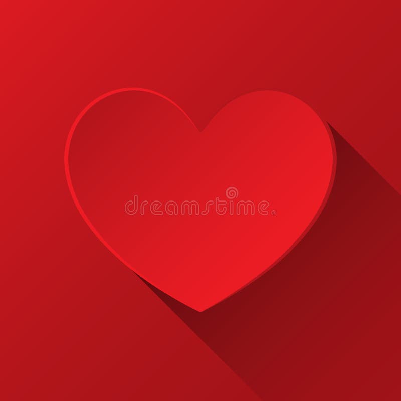 Heart vector flat design stock illustration. Illustration of valentine ...