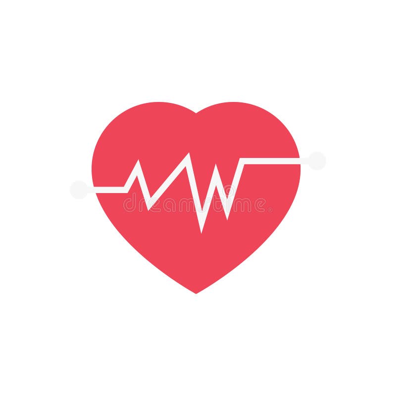 Heart Vector Glyph Color Icon Stock Vector - Illustration of pulsation ...