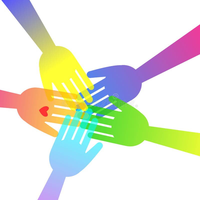 Heart Vector Hand Icon Love Symbol Help Shape Sign Stock Vector ...