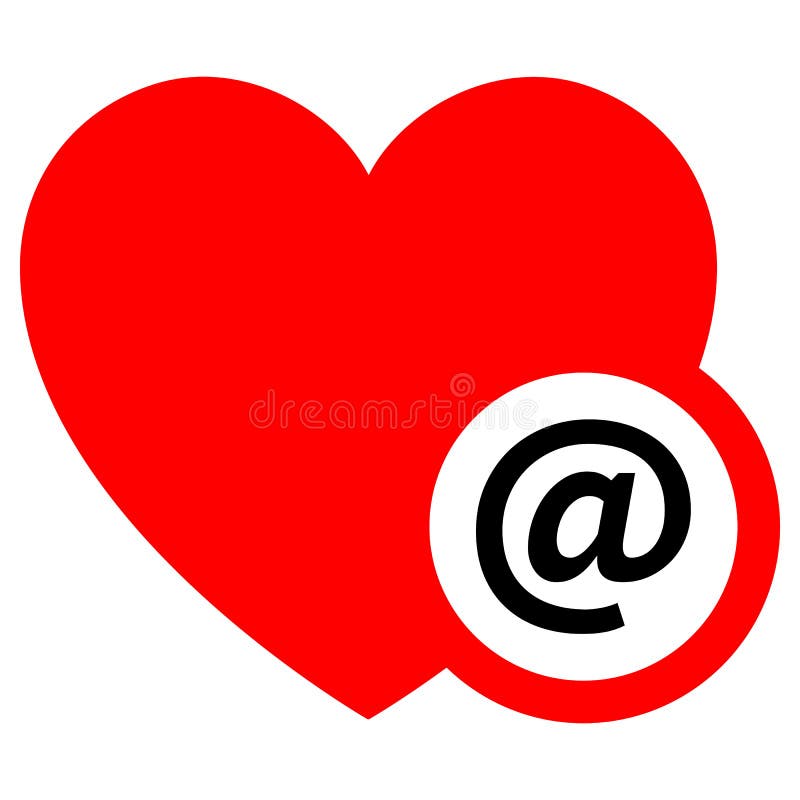 Email Icon, Vector Symbol In Flat Style Isolated On Red Background ...