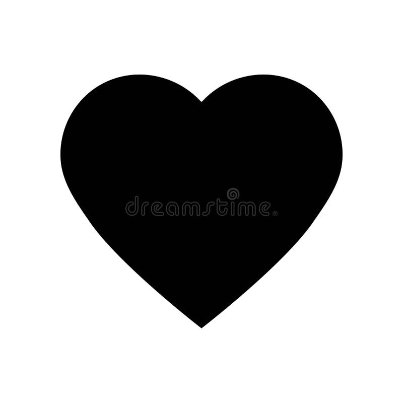Heart Vector Illustration, Isolated Solid Style Icon Stock Vector ...