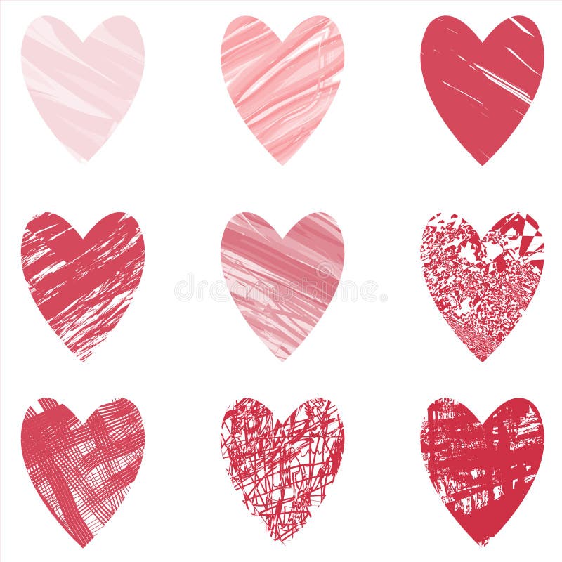 Heart vector set stock vector. Illustration of graphic - 47201882