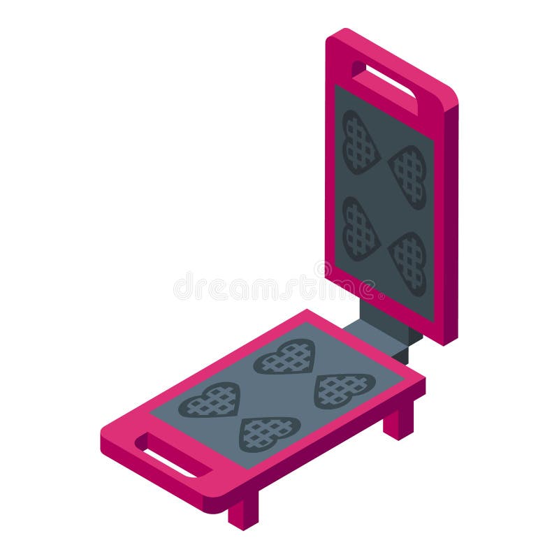 Heart Waffle Maker Icon Isometric Vector. Iron Machine Stock ...