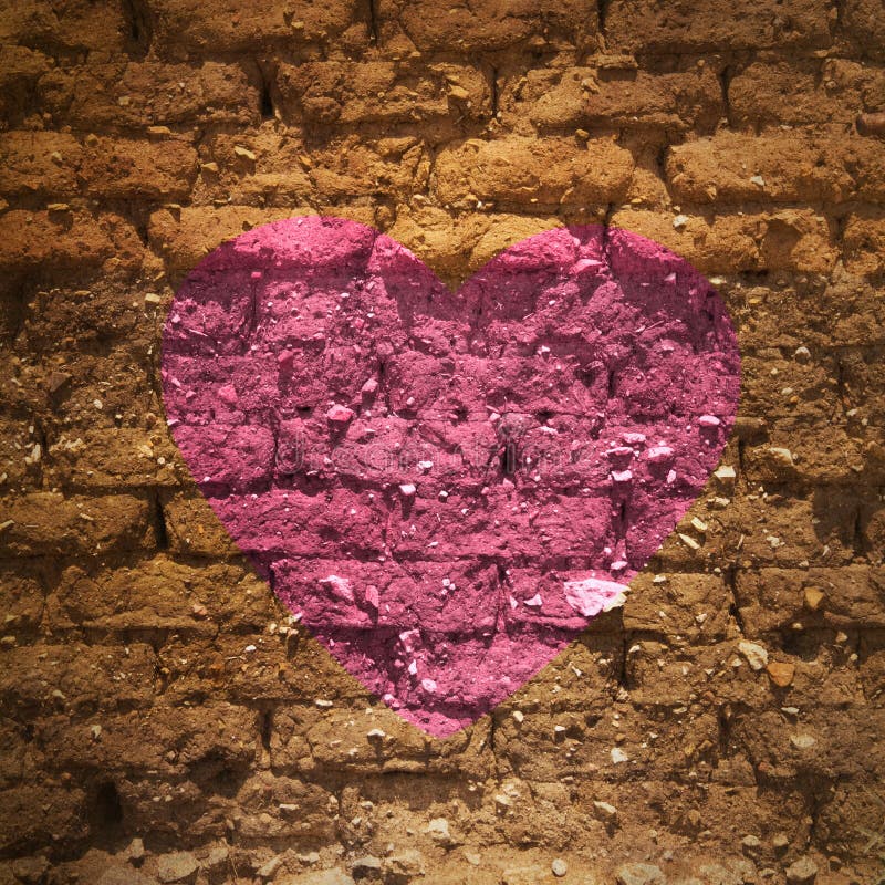 Heart on the wall stock illustration. Illustration of grunge - 28927364