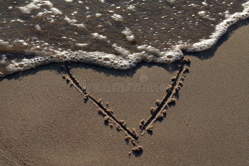 Heart washed by sea water stock photo. Image of broken - 1847658