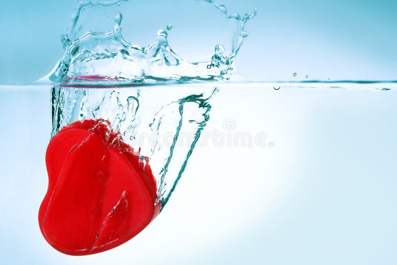Heart in water stock image. Image of closeup, romance - 49222303