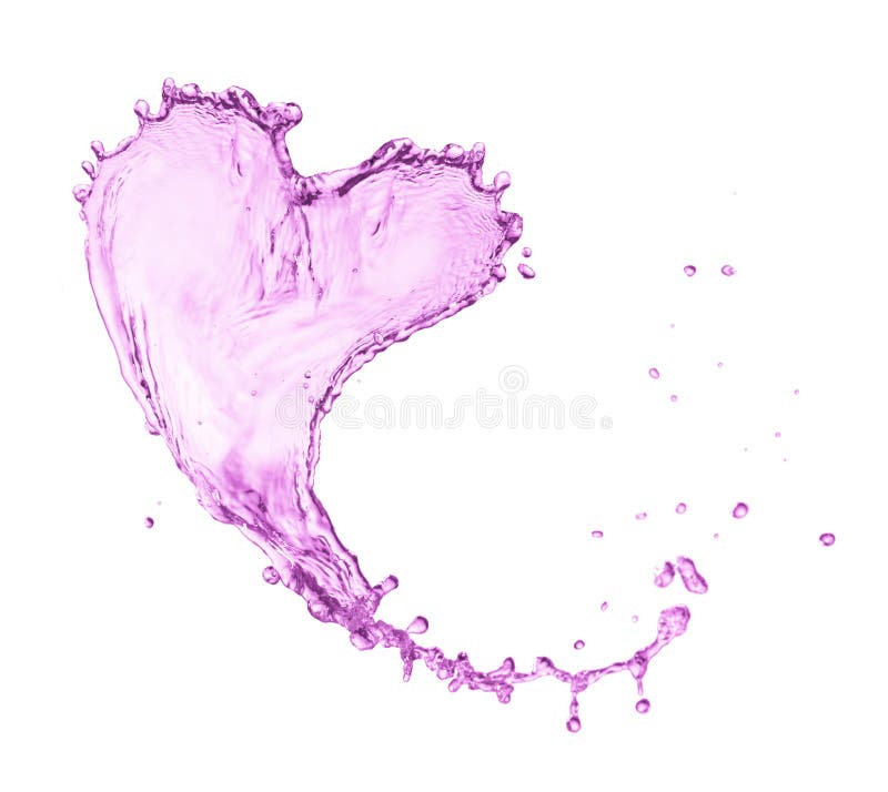 Heart from Water Splash with Bubbles Stock Photo - Image of heart ...