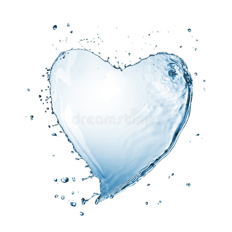 Heart from Water Splash with Bubbles Stock Photo - Image of motion ...
