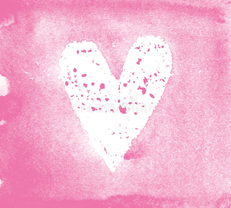 Watercolor heart. stock vector. Illustration of bright - 36353374