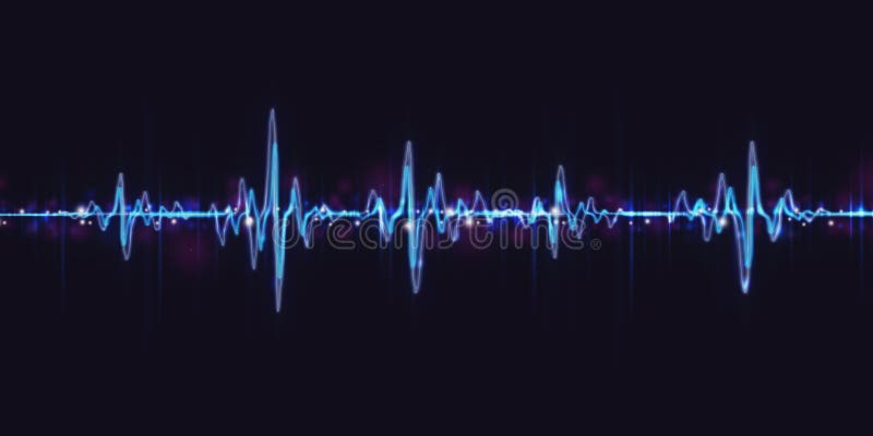 Heart Wave Line Equalizer Pulse Abstract Background 3d Illustration ...
