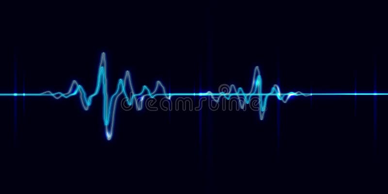 Heart Wave Line Equalizer Pulse Abstract Background 3d Illustration ...