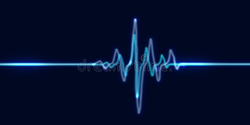 Heart Wave Line Equalizer Pulse Abstract Background 3d Illustration ...