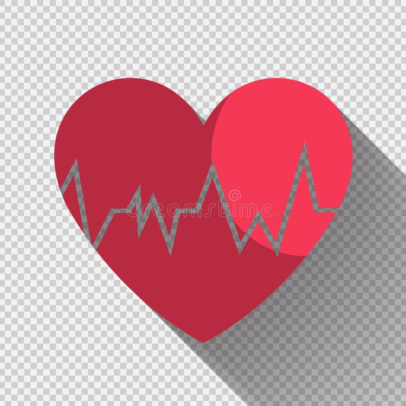 Heart Wave,Heart Red Pulse Icon,check Cardiology on Black Background ...