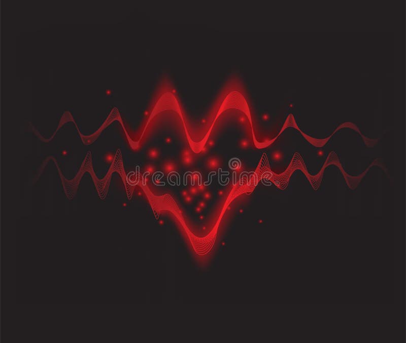 Heart Waves stock vector. Illustration of february, gradient - 28962450