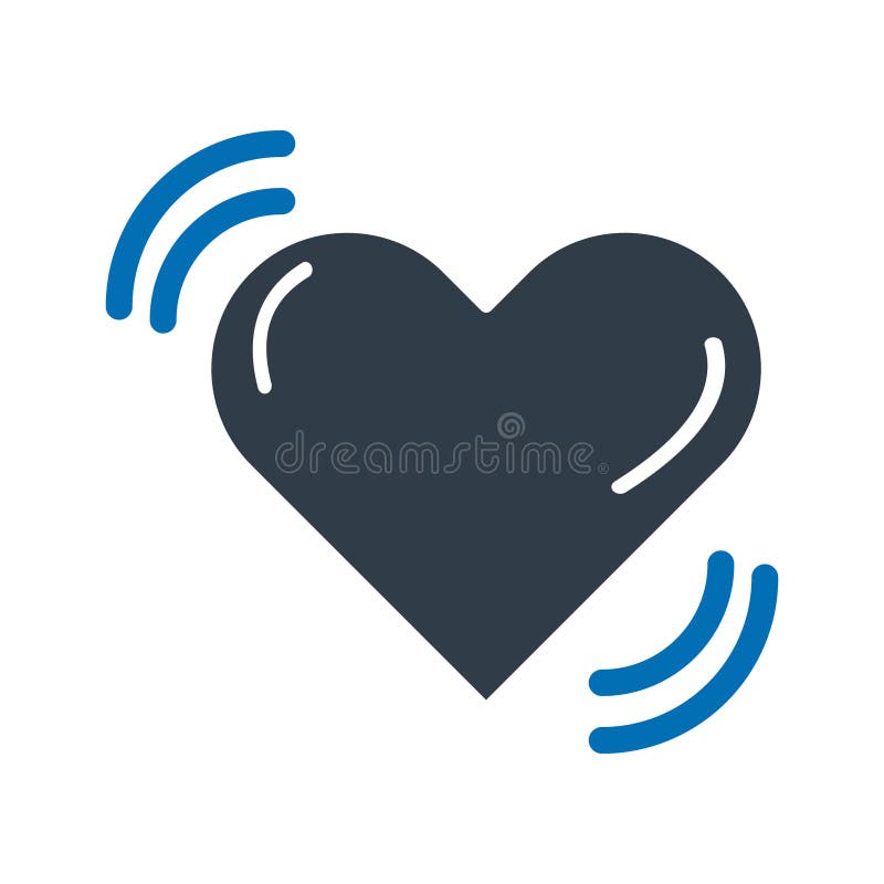 Heart Waves Isolated Vector Icon that Can Be Easily Modified or Edited ...