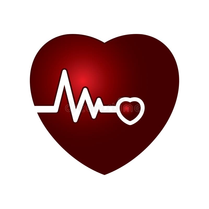 Heart Waves in Heart. Vector Illustration Decorative Design Stock ...