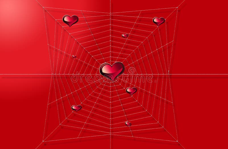 Heart and web stock illustration. Illustration of card - 12810155