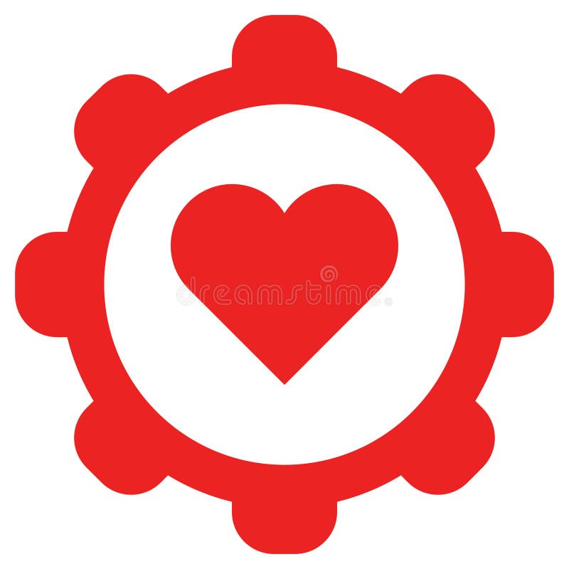 Heart and wheel stock vector. Illustration of settings - 244730991