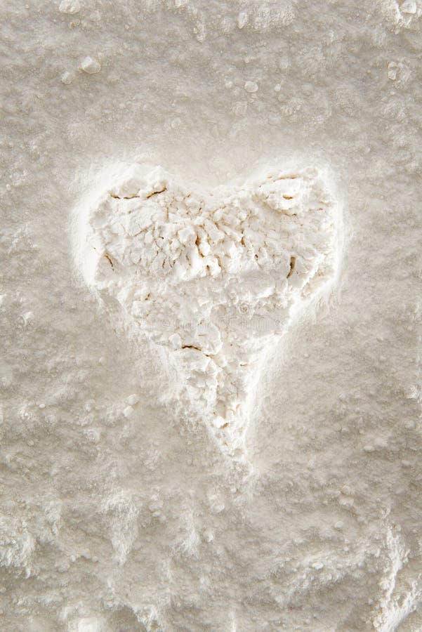 Heart of white flour stock photo. Image of kindness, heart - 28240970