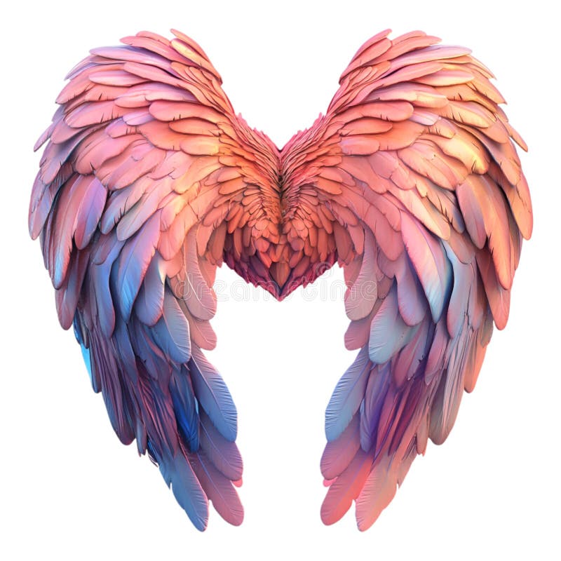 Heart with Wings Against Transparent Background for Valentines Day ...