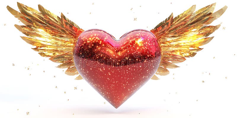 Heart Wings Love Hope Freedom Stock Illustration - Illustration of flying, symbol: 381416848