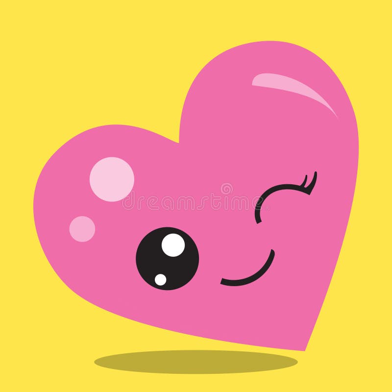 Heart heart wink 02 stock vector. Illustration of graphic - 197985150