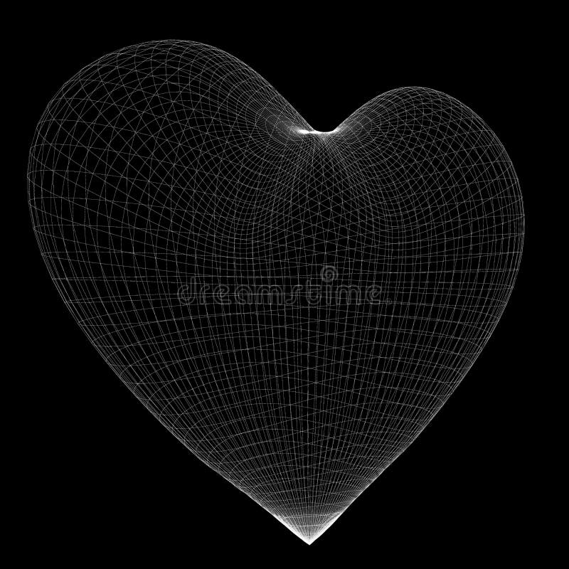 Heart wire frame stock illustration. Illustration of silhouette - 69036171