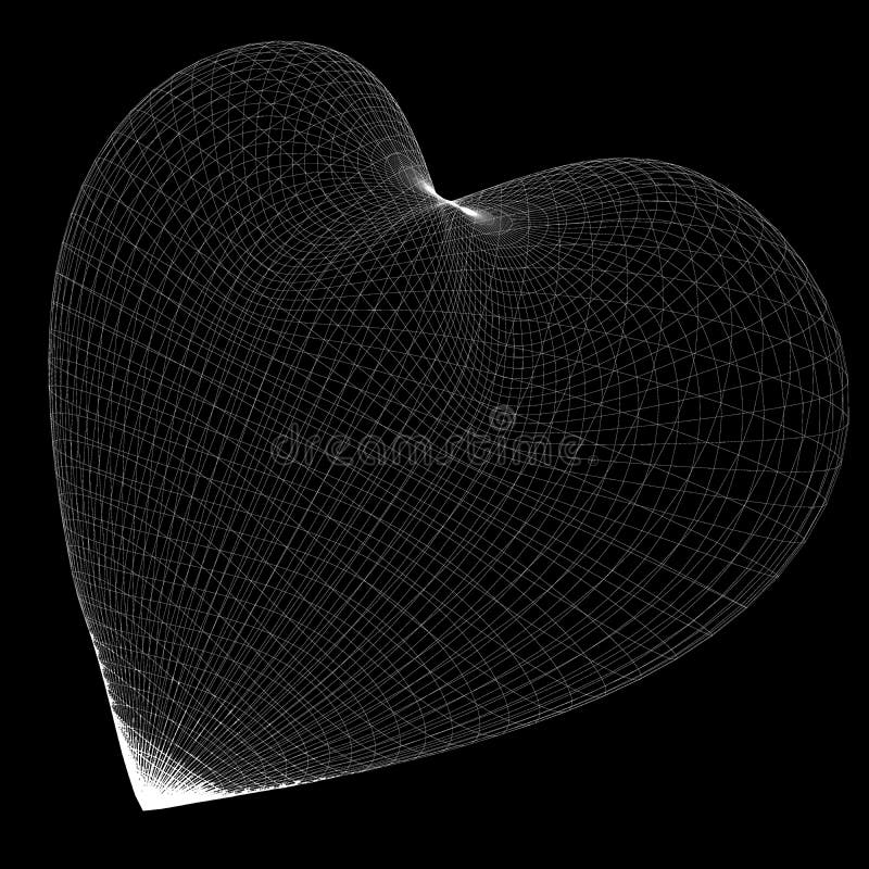 Heart wire frame stock illustration. Illustration of shape - 69336954
