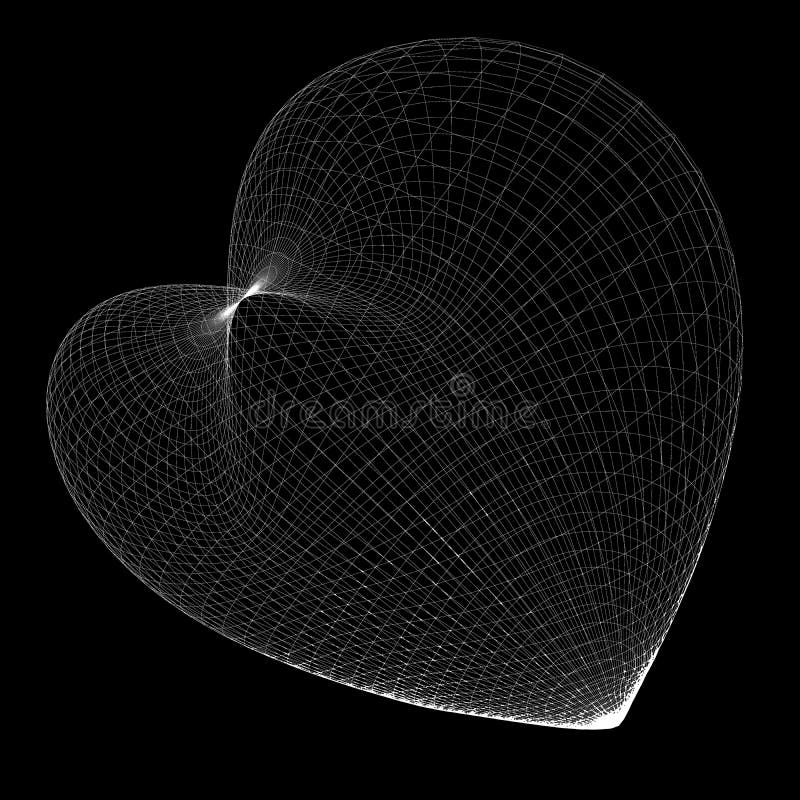 Heart wire frame stock illustration. Illustration of colors - 69337402